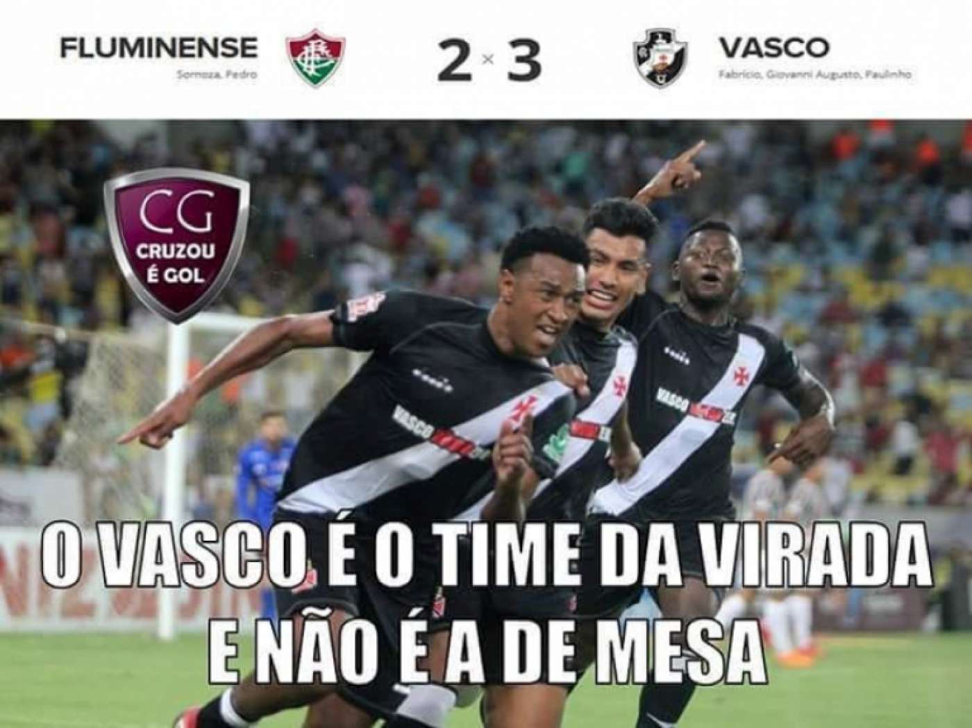 VASCAÍNOS 'GASTAM' OS TRICOLORES NAS REDES SOCIAIS MH - Esportes