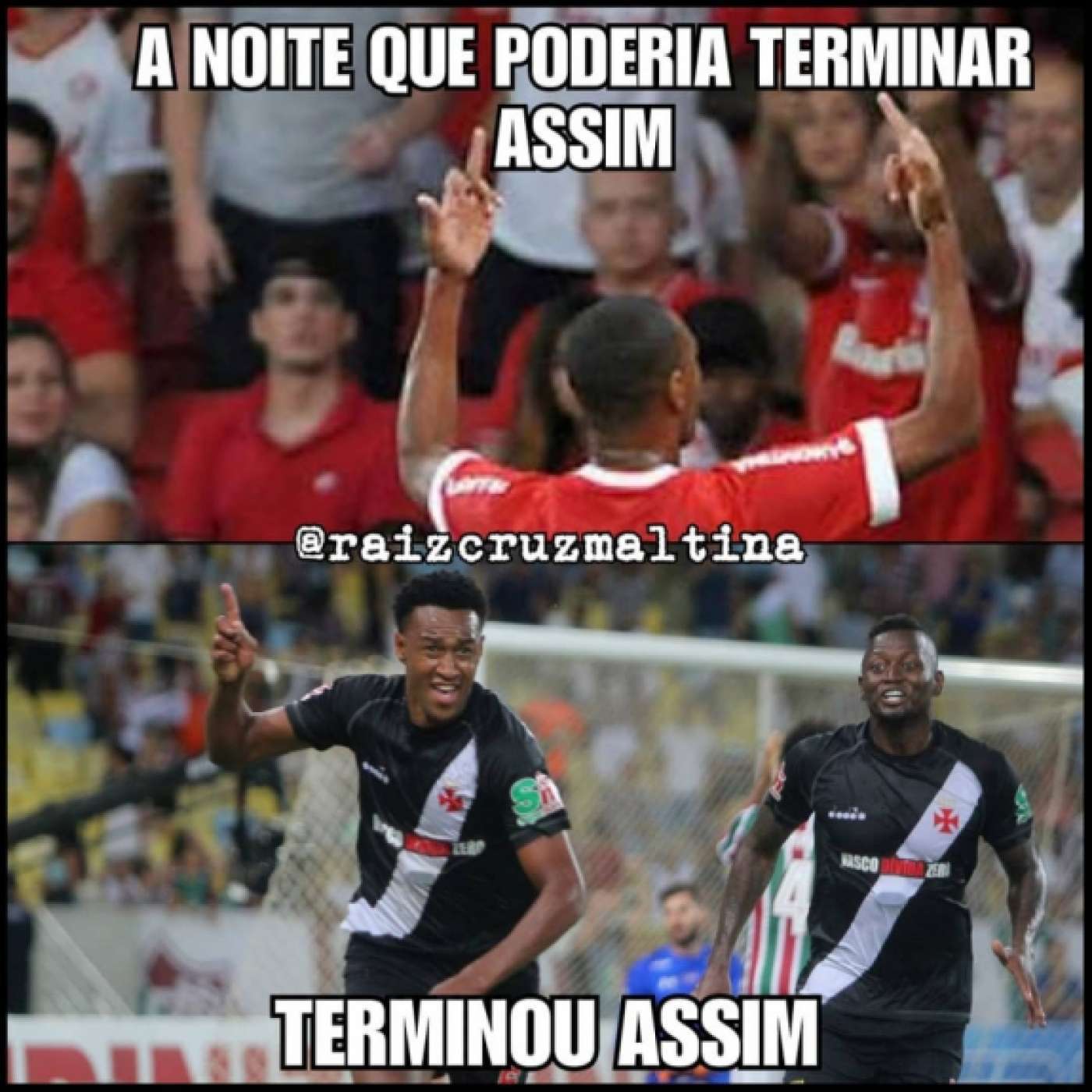 VASCAÍNOS 'GASTAM' OS TRICOLORES NAS REDES SOCIAIS MH - Esportes