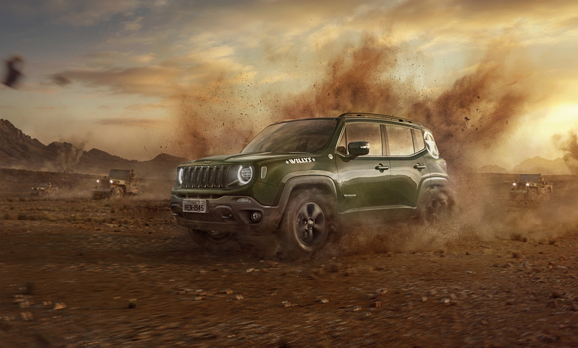 Jeep tipo retrô MH - Motor