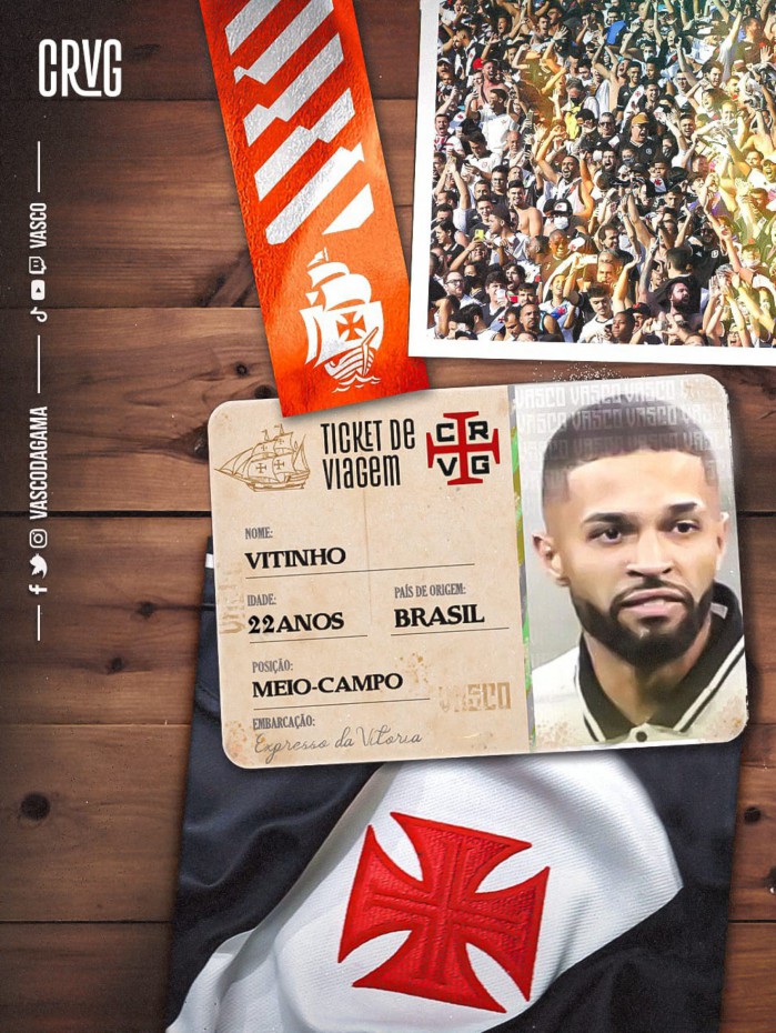 Vitinho, do Corinthians, é mais uma contratação anunciada pelo Vasco MH ...