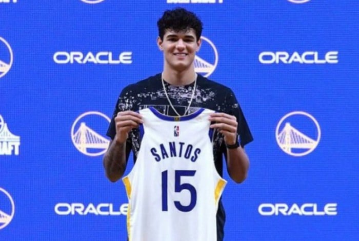 Brasileiro Gui Santos, do Golden State Warriors, concede sessão de ...