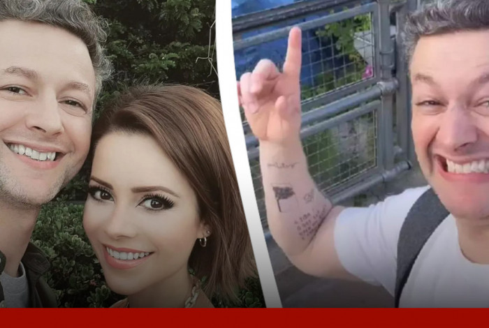 Sandy e Lucas fizeram tatuagem de casal pouco antes da separação
